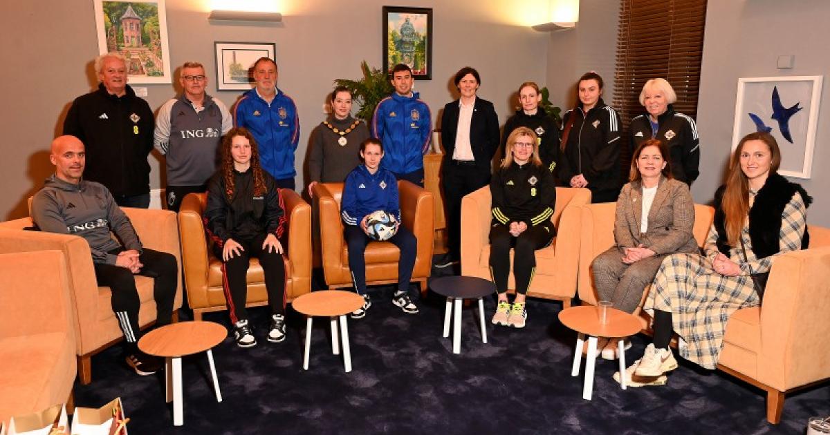 Borough hosts young football stars - Photo 1 of 1 - Antrim Guardian