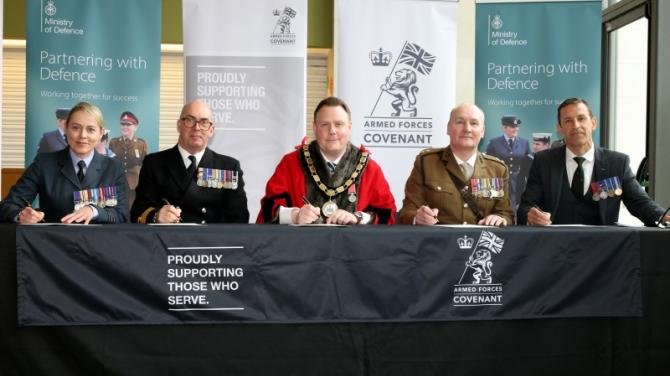 Council signs the Armed Forces Covenant - Photo 1 of 1 - Antrim Guardian